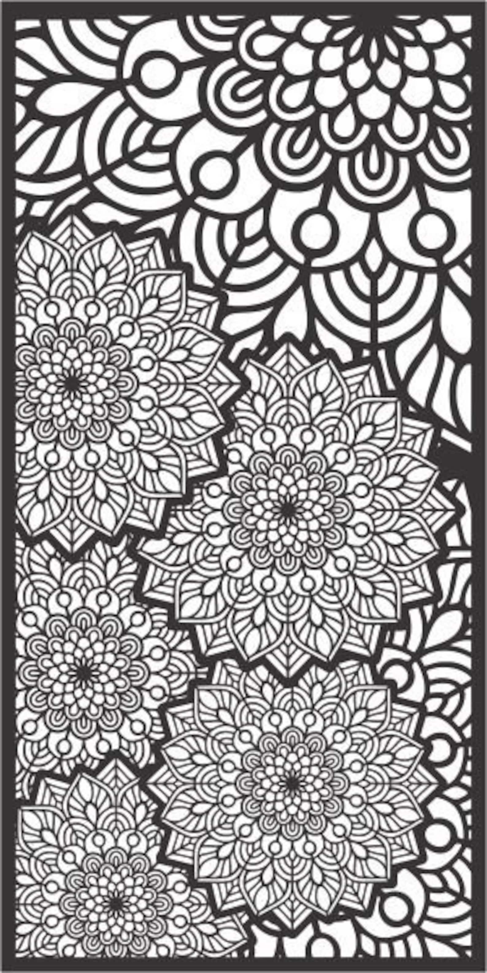 Mandala Panel, Decorative Room Divider, Wall Hanging, Screen Cnc, Laser ...