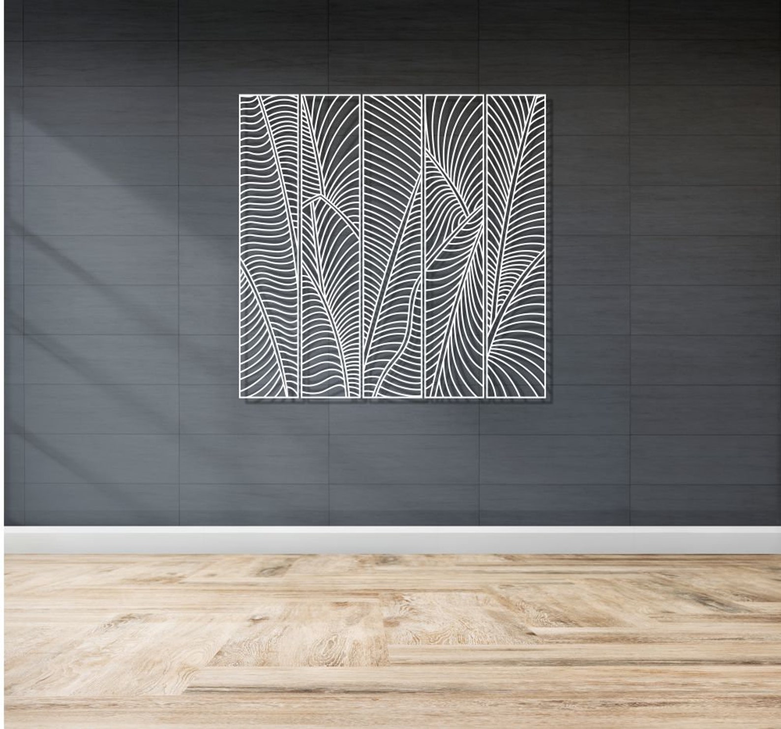 Abstract Line Pattern, Wave, Panels, Stencil, Wall Hanging, Room ...