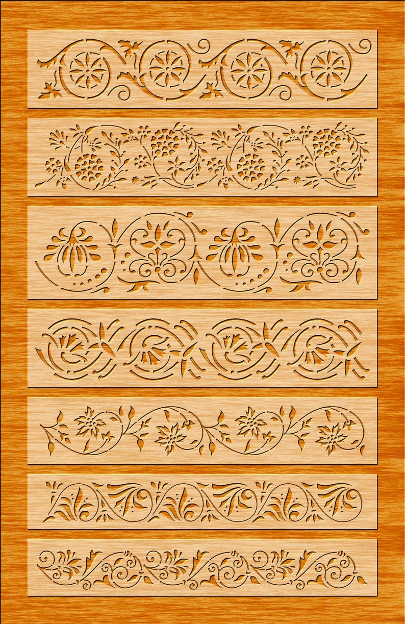 7 Floral Border Designs | Lace Trim Borders | Boundary | Divider ...