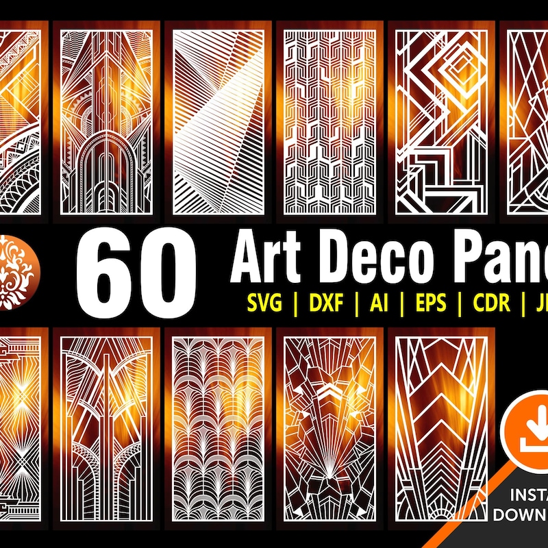 Art Deco Art Panels - Etsy