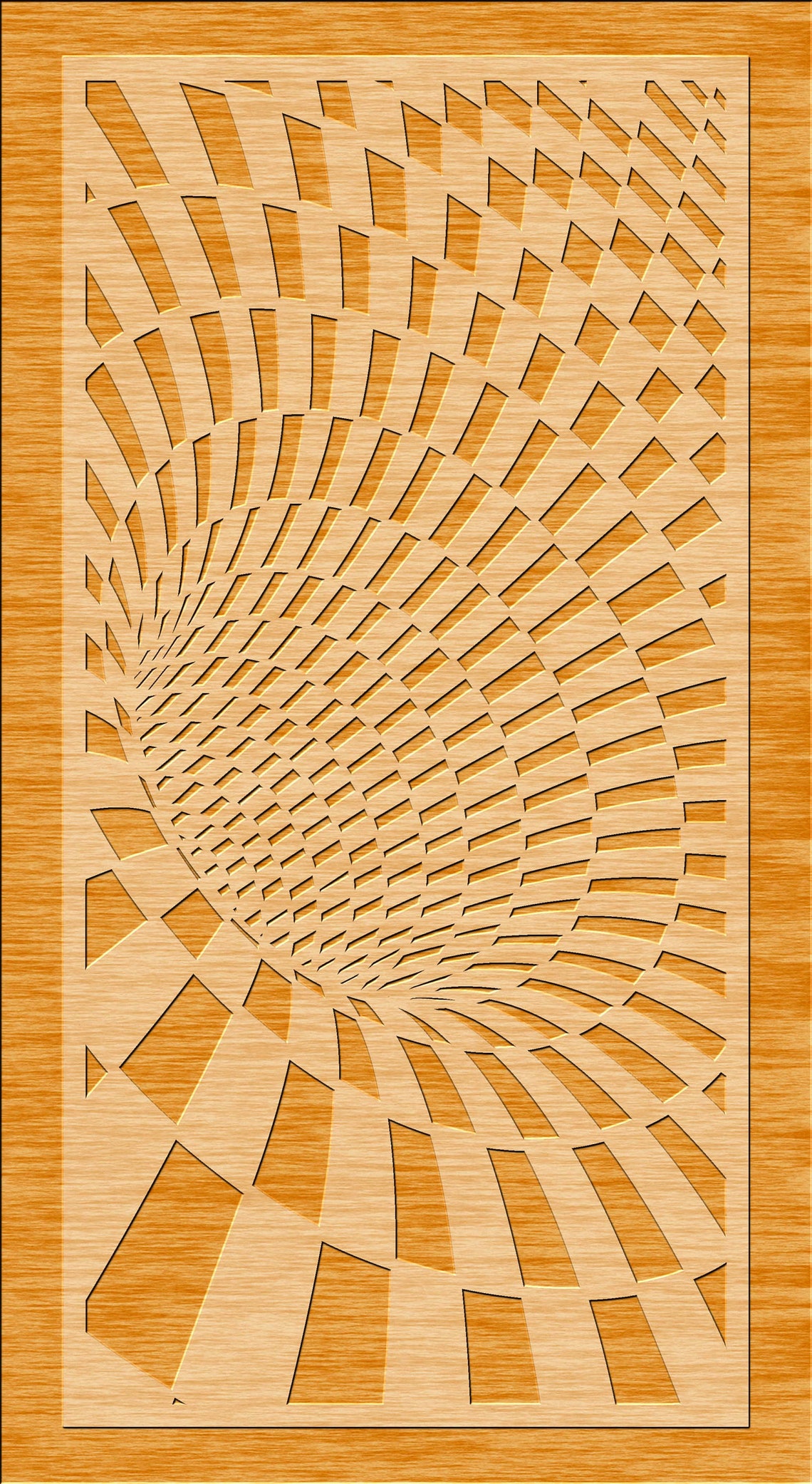 Optical Illusion Room Divider, Decorative Panel, Wall Hanging, Stencil ...