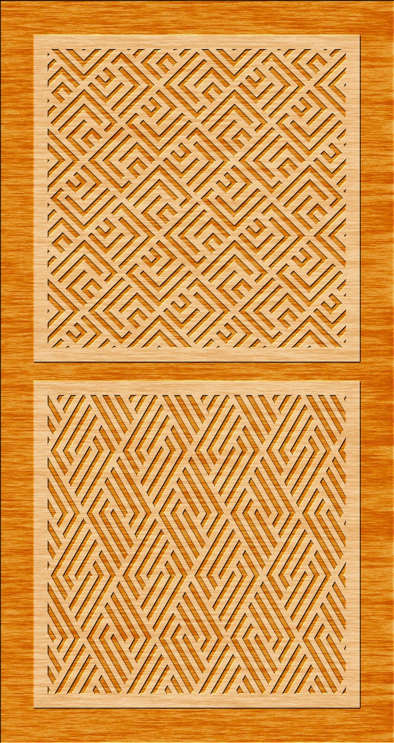6 Geometric Pattern, Set #3 Decorative Panel, Privacy Screen, Stencil ...