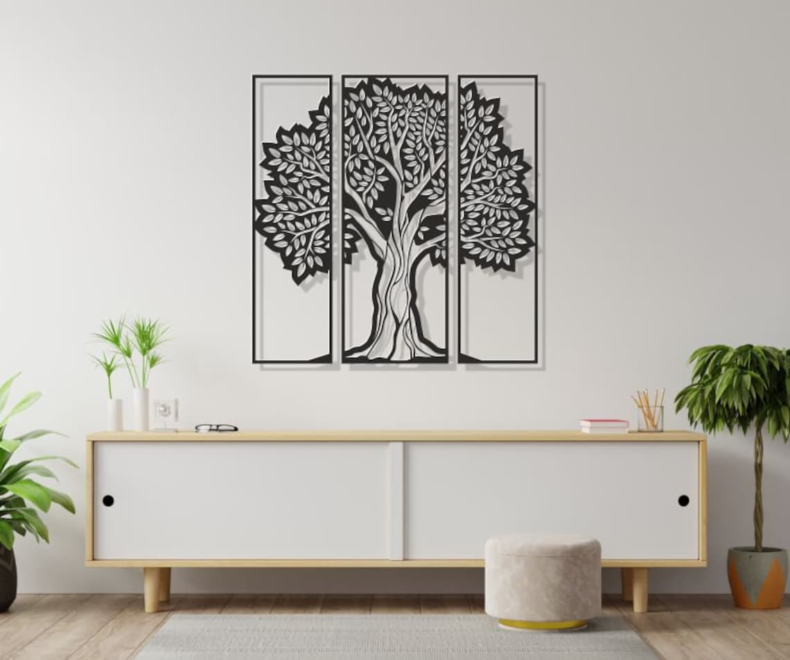 Tree Panel Stencil Wall Decor Room Divider Screen Laser - Etsy