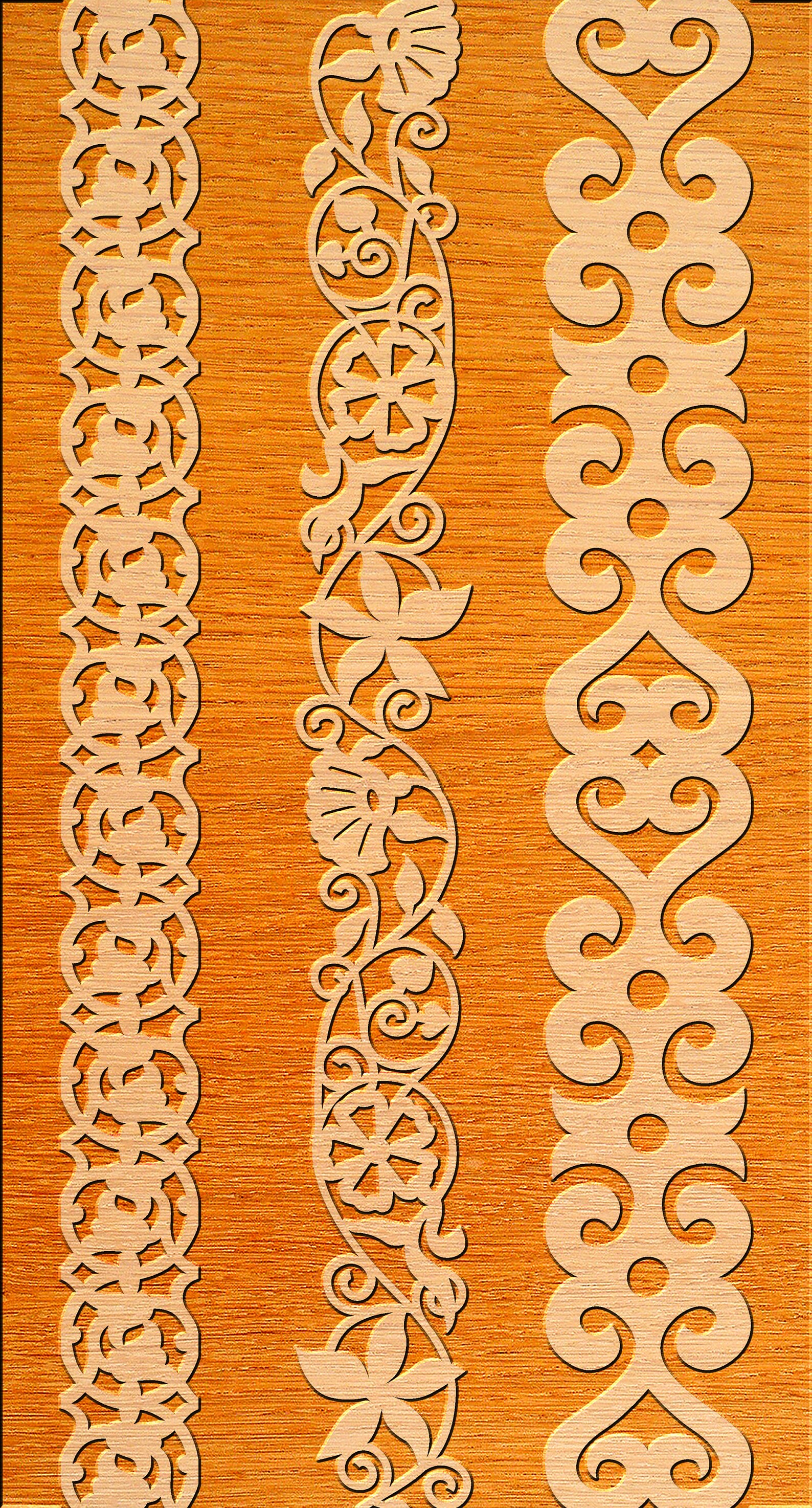 6 diseños de borde sin costuras / decoración de pared panel y - Etsy España