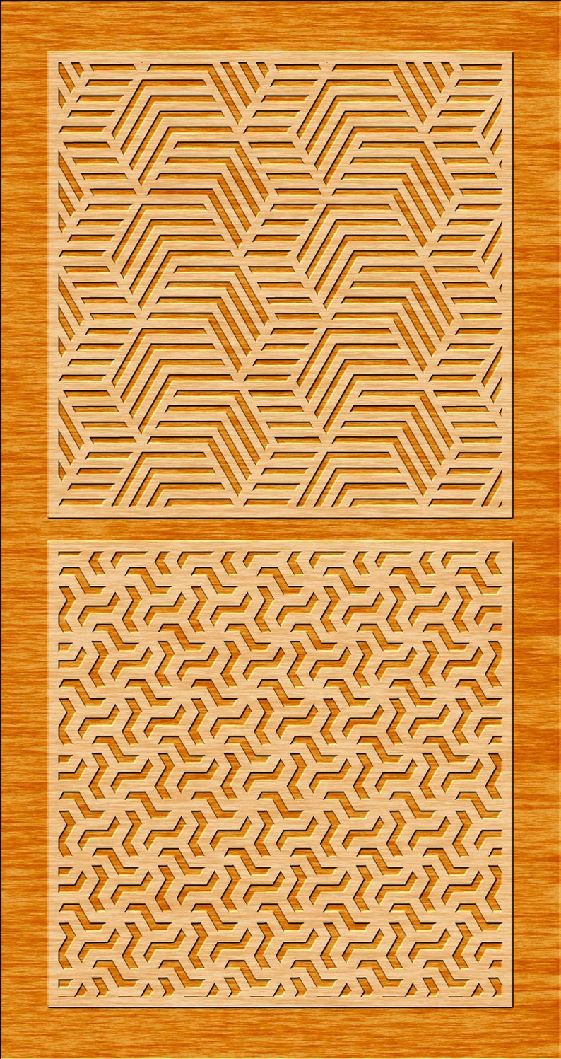 6 Geometric Pattern Set 4 Decorative Panel Privacy Screen - Etsy