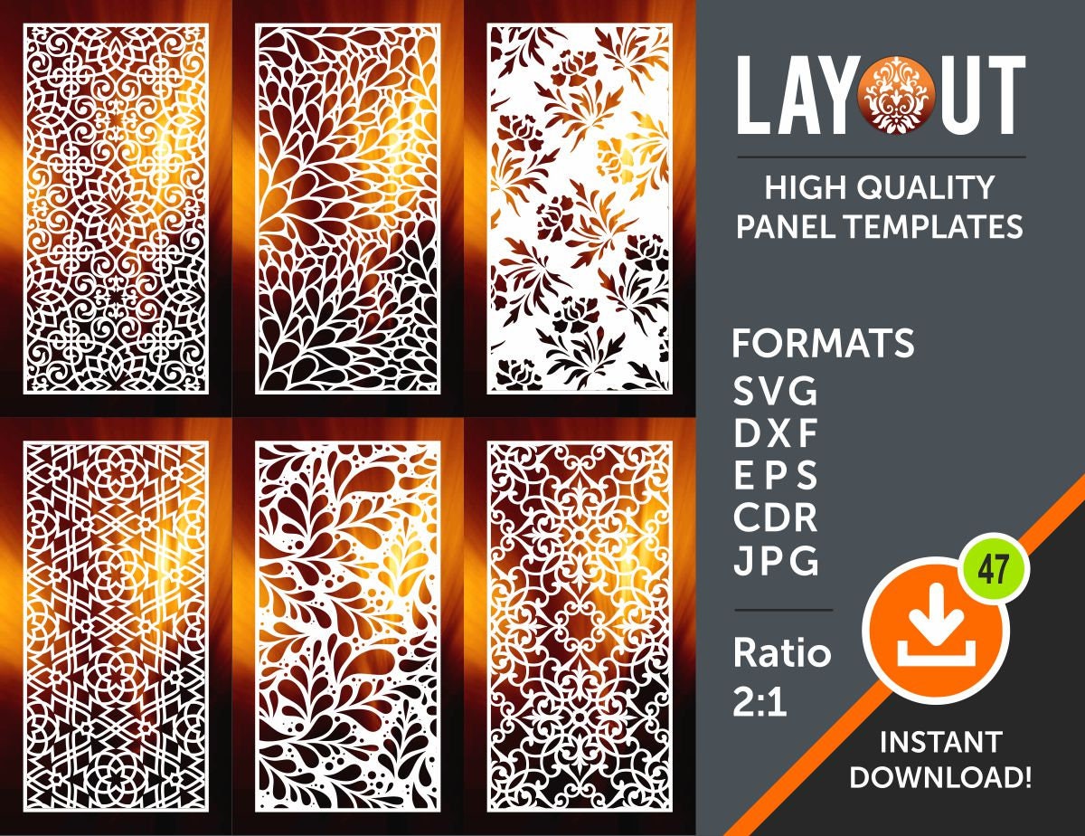 Room Divider Privacy Screen Decorative Panel Stencil Wall | Etsy