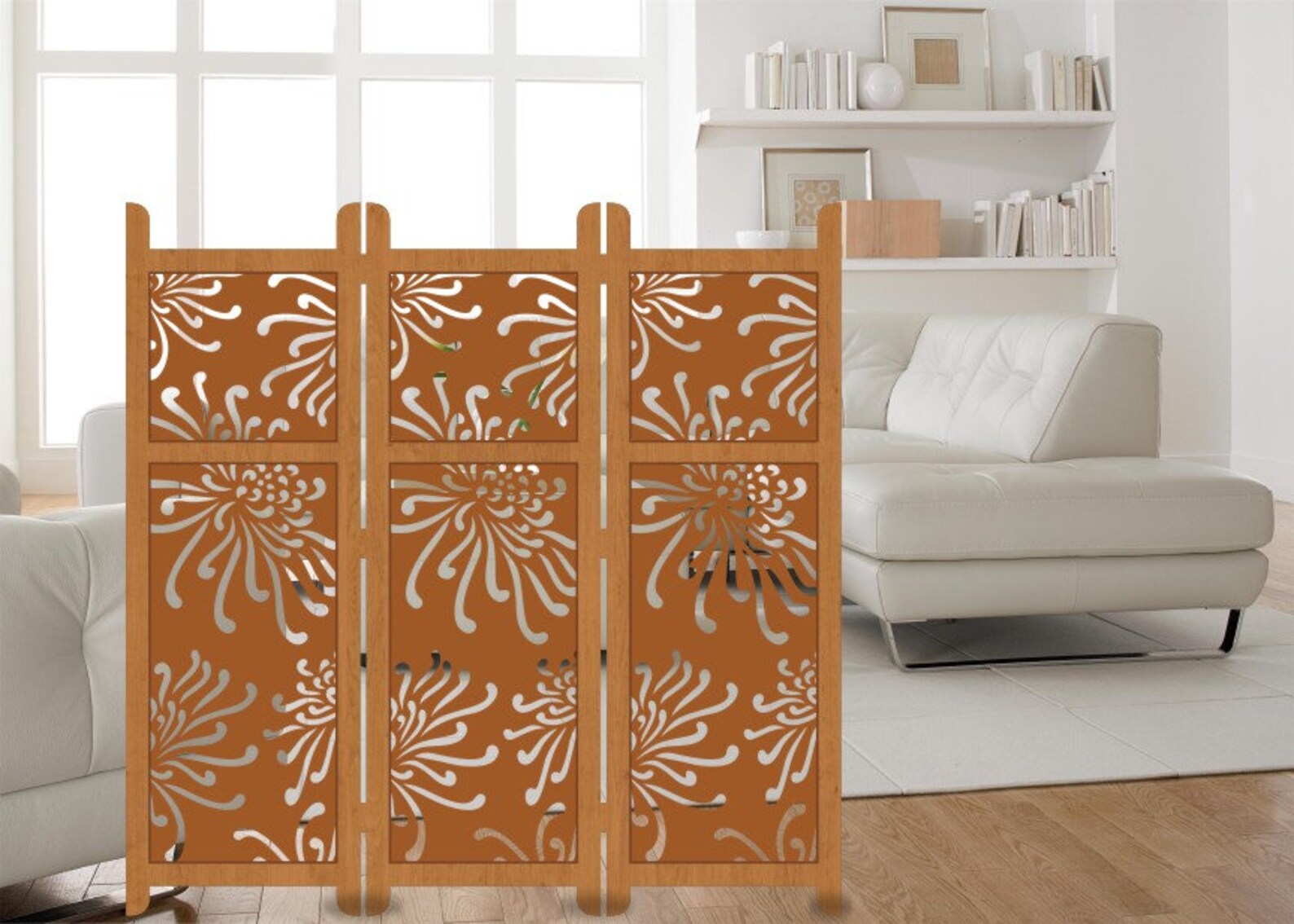Flower Room Divider, Decorative Panel, Wall Hanging, Privacy Screen ...
