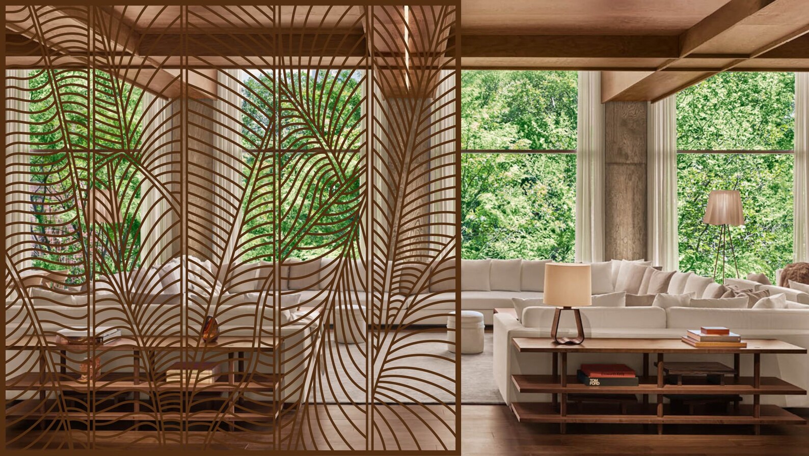 Abstract Line Pattern, Wave, Panels, Stencil, Wall Hanging, Room ...