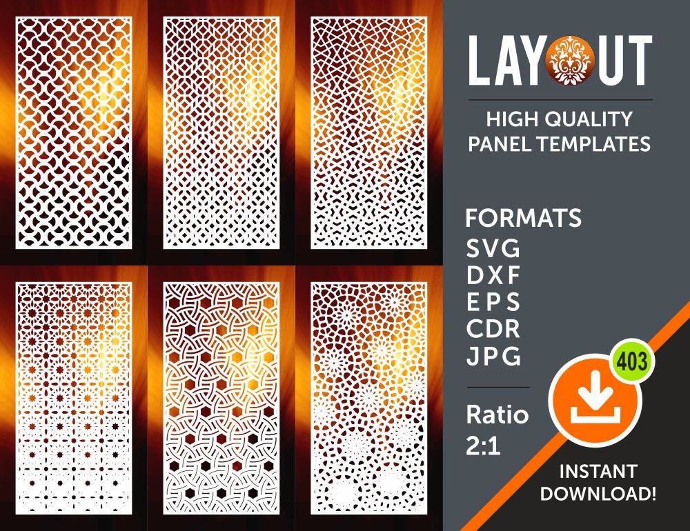 Vignette Room Divider Privacy Screen Panel Stencil Wall | Etsy