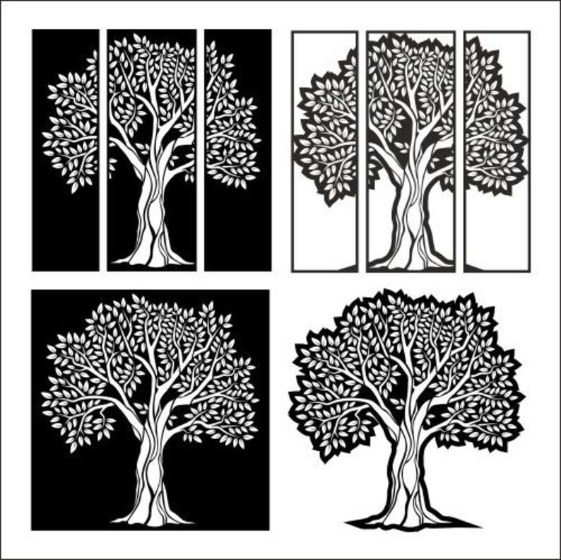 Tree Panel Stencil Wall Decor Room Divider Screen Laser - Etsy