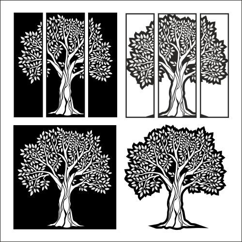 Tree Panel Stencil Wall Decor Room Divider Screen Laser - Etsy