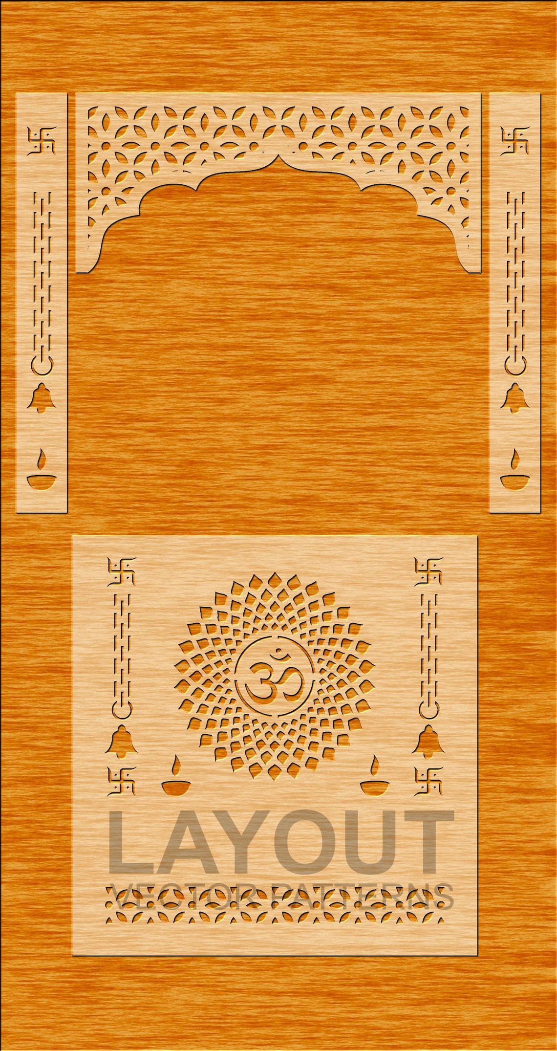 6 Temple Template, Wall Hanging, Partitions, Screen, Stencil, Laser ...