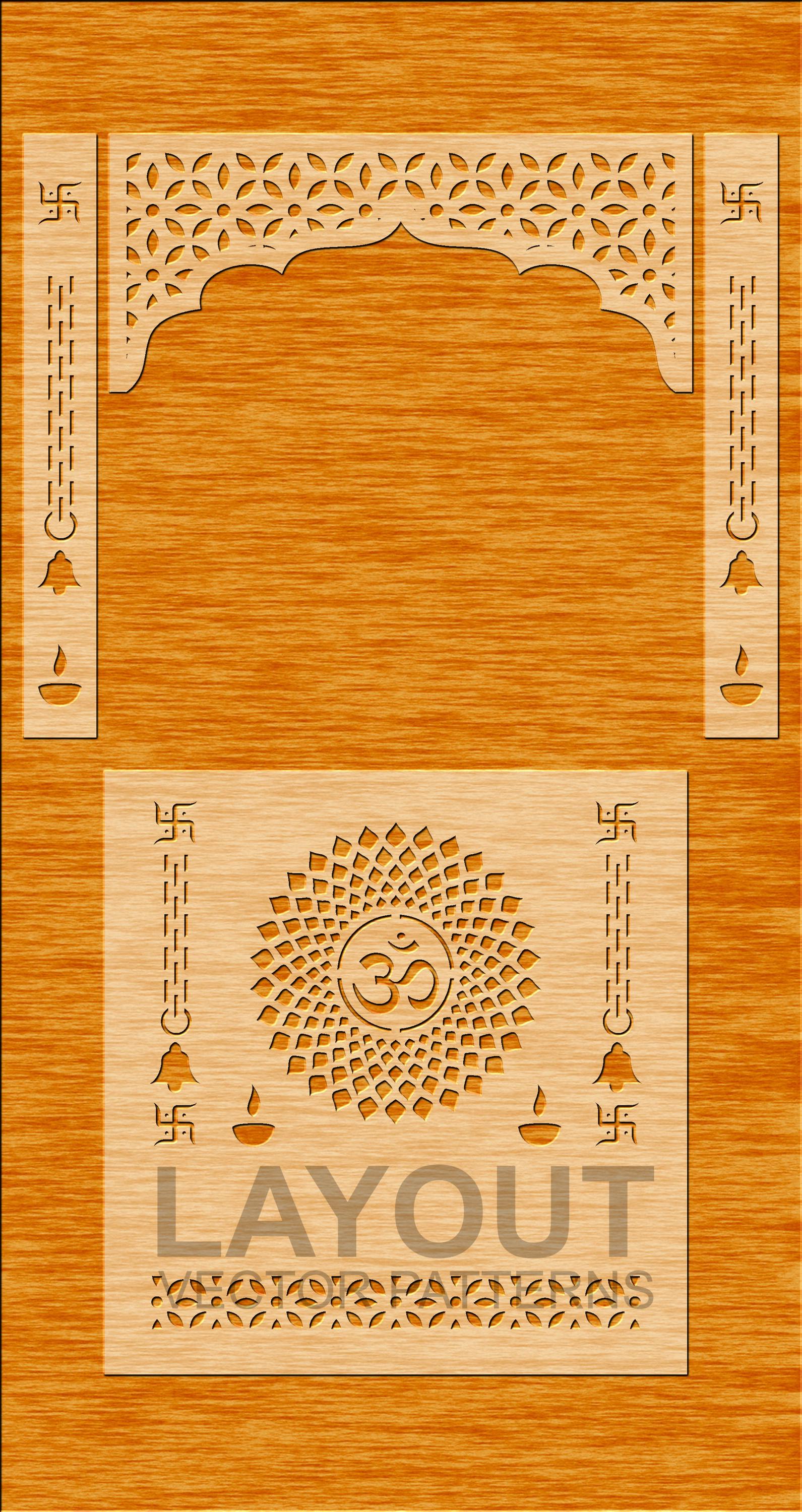 6 Temple Template, Wall Hanging, Partitions, Screen, Stencil, Laser ...