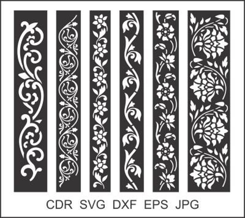 6 Border Designs | Lace Trim Borders | Boundary | Divider | Separator ...