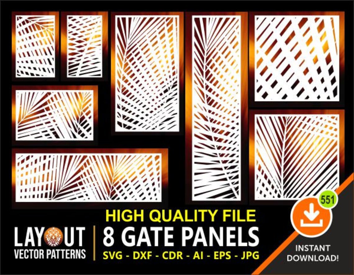 8 Tree Gate Panels, Grill Panel, Room Divider, Privacy Screen, Wall ...