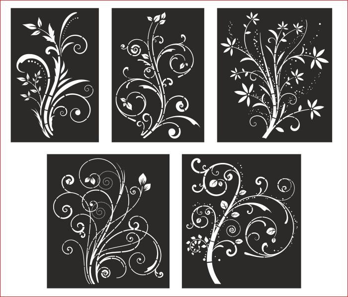 5 Floral Decorative Panels Room Divider Privacy Screen | Etsy