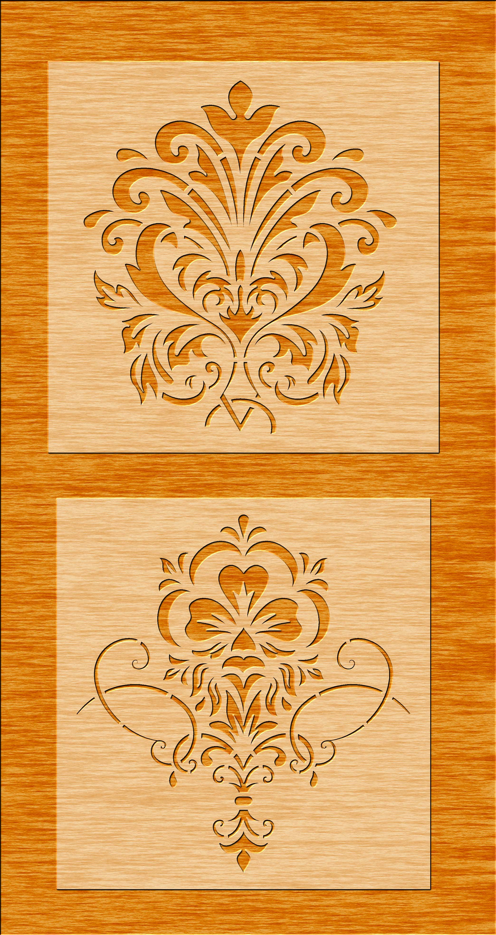 11 Damask Decorative Panel Stencil Wall Hanging Room | Etsy