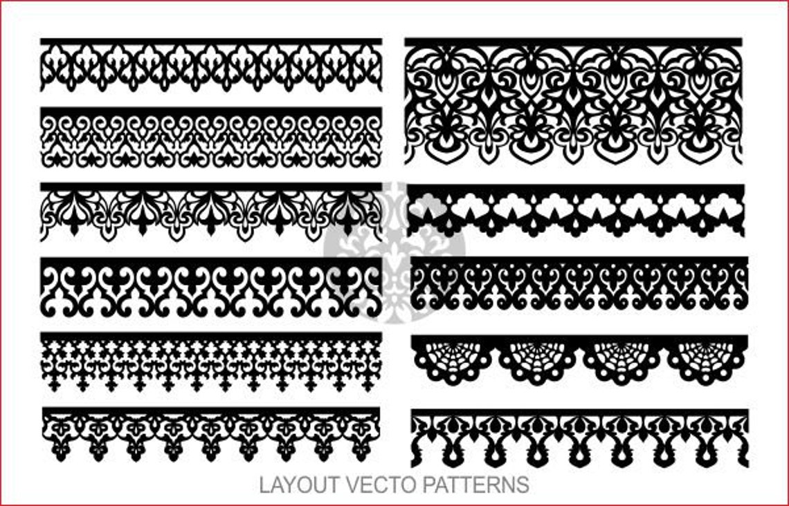 11 Border Designs | Wall Decor, Panel & Stencil | Lacy | Divider ...