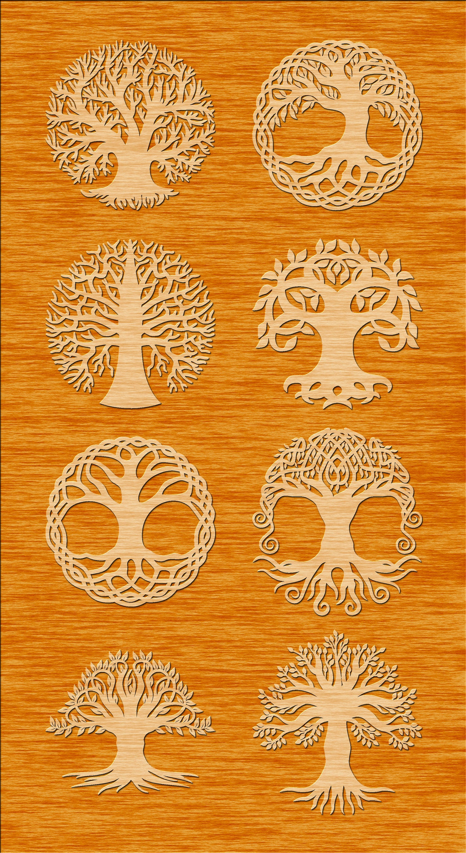33 Tree of Life Single Cutting Piece Designs, Celtic Wall Panel, Wall ...