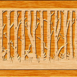Birch Tree Panels, Wall Panels, Room Decor, Tree Patterns, Laser, CNC ...