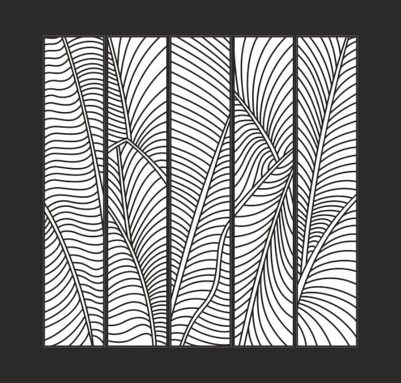 Abstract Line Pattern, Wave, Panels, Stencil, Wall Hanging, Room ...