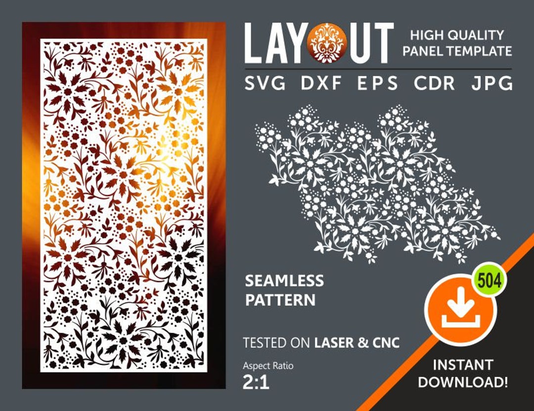 Floral Room Divider Panel, Screen, Partitions, Wall Hanging, Laser, CNC ...