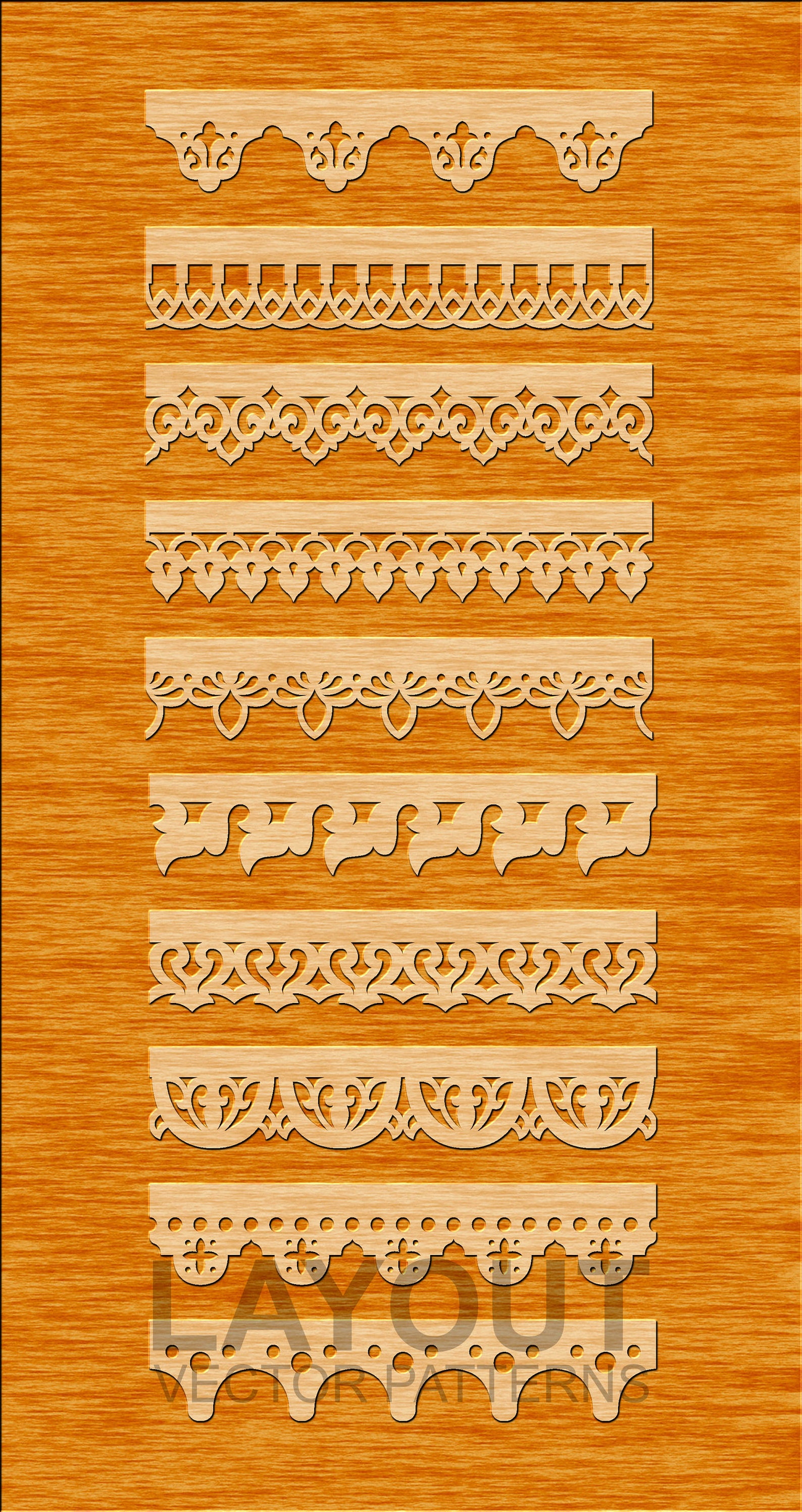20 Seamless Border Temple Border Paper Cutting Border - Etsy