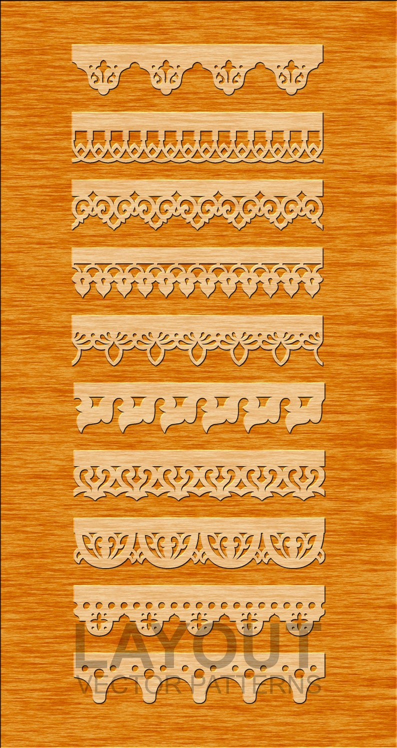 20 Seamless Border Temple Border Paper Cutting Border - Etsy