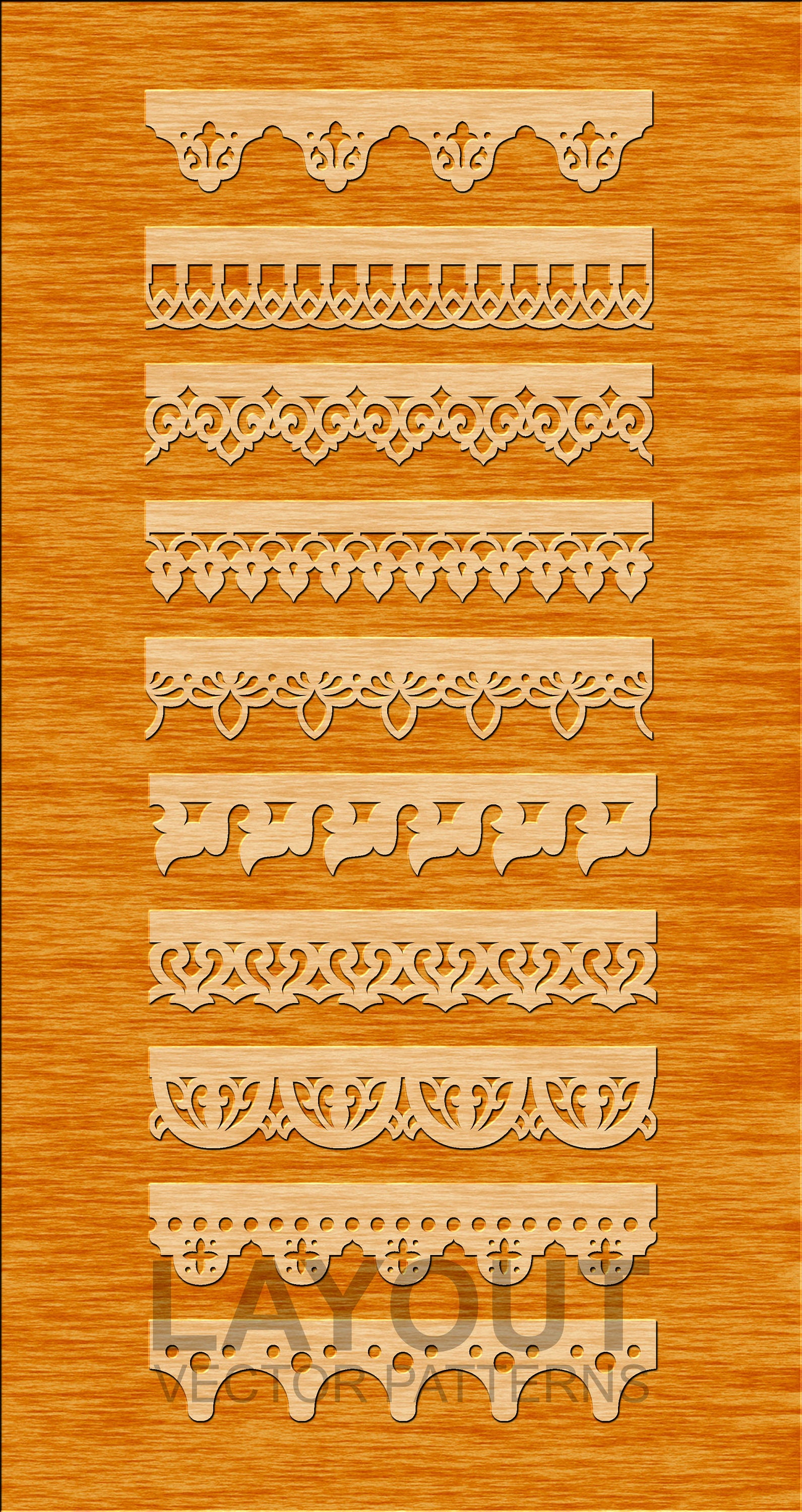 20 Seamless Border Temple Border Paper Cutting Border - Etsy