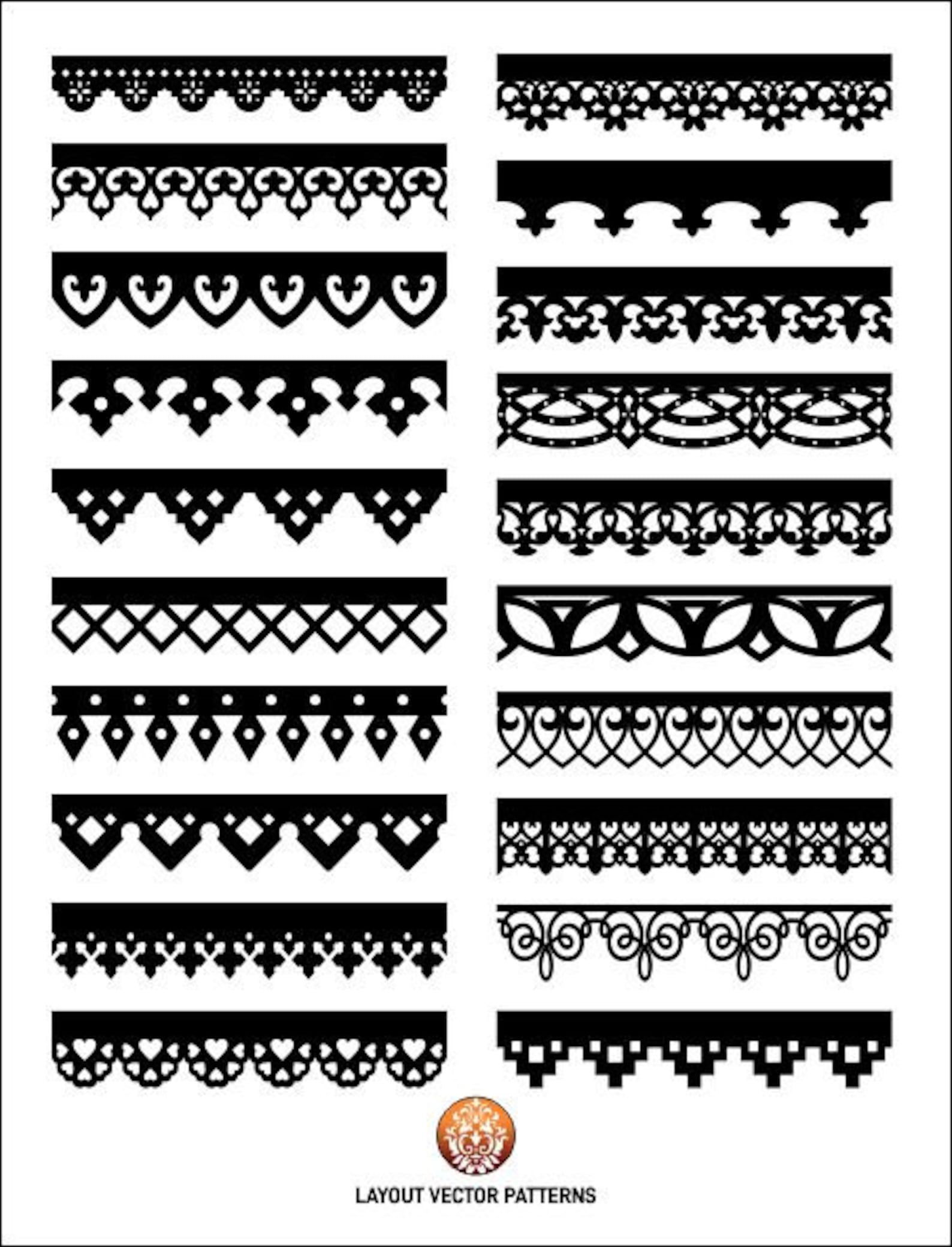 Buy 20 Seamless Border Temple Border Paper Cutting Border Online in ...