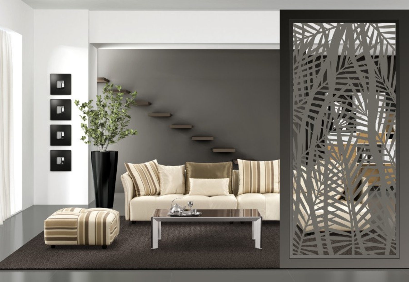 Leaf Room Divider Panel, Screen, Partitions, Wall Hanging, Laser, CNC ...