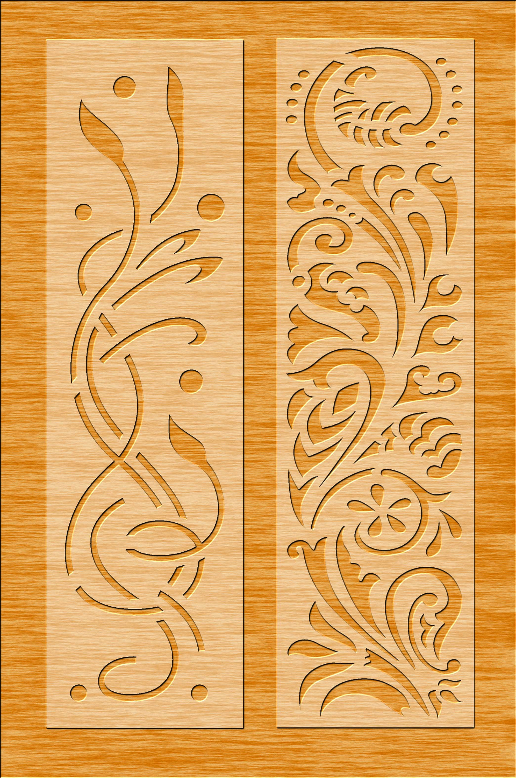 6 Decorative Panel Door Panels Stencil Privacy Screen Wall | Etsy