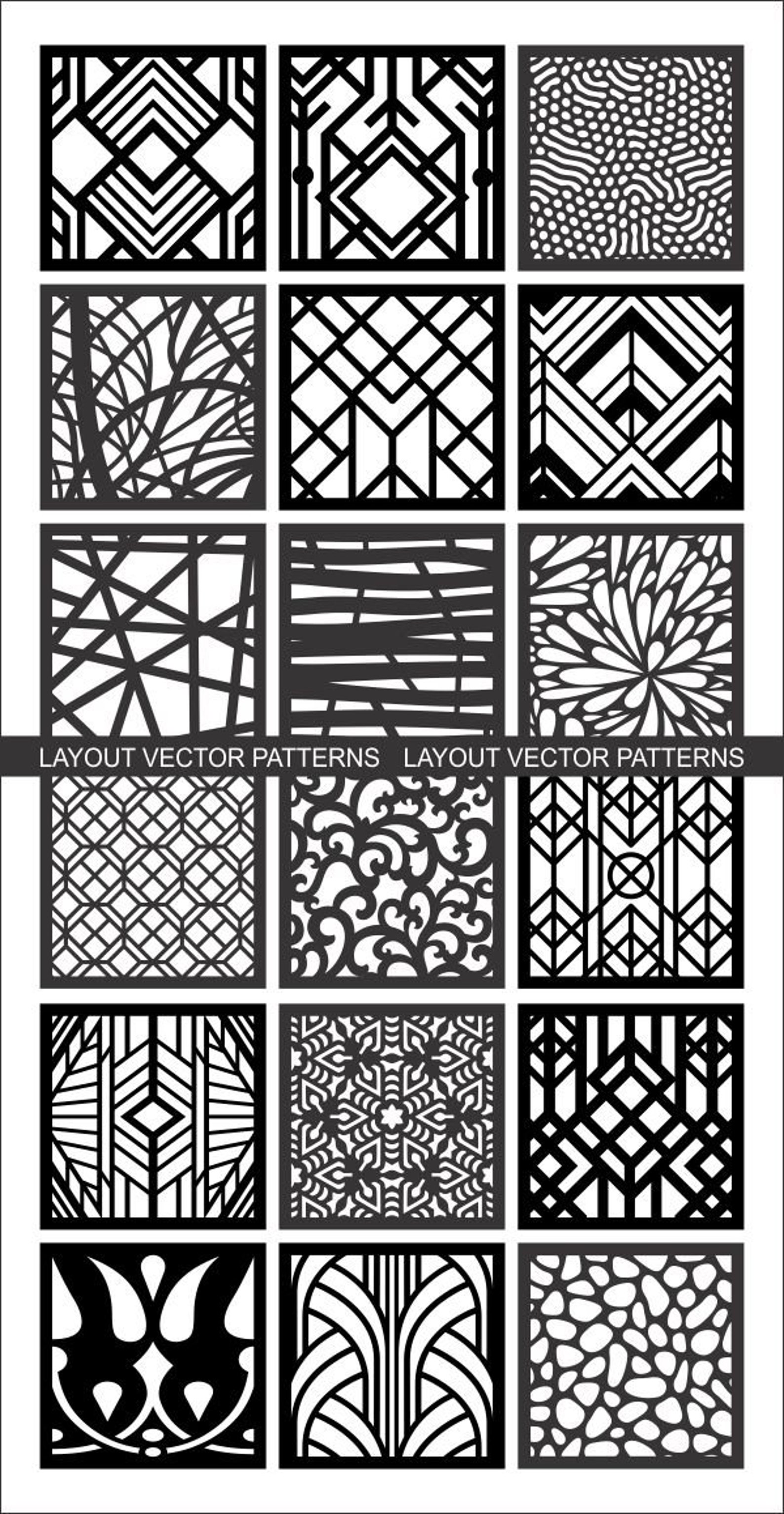 100 Square Panels Decorative Patterns Hanging Room Divider - Etsy