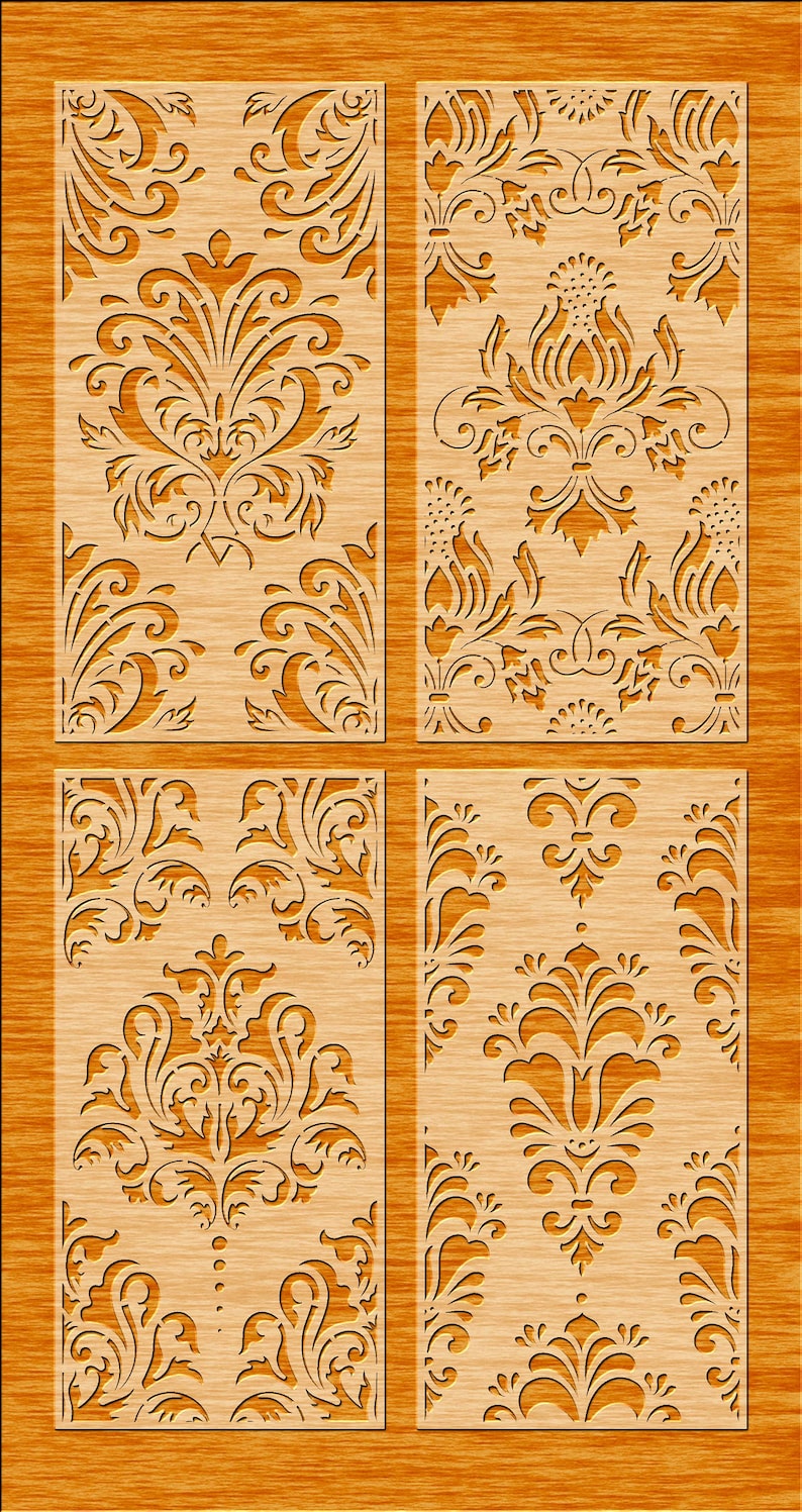 Damask Decorative Panel Stencil Wall Hanging Room Divider - Etsy