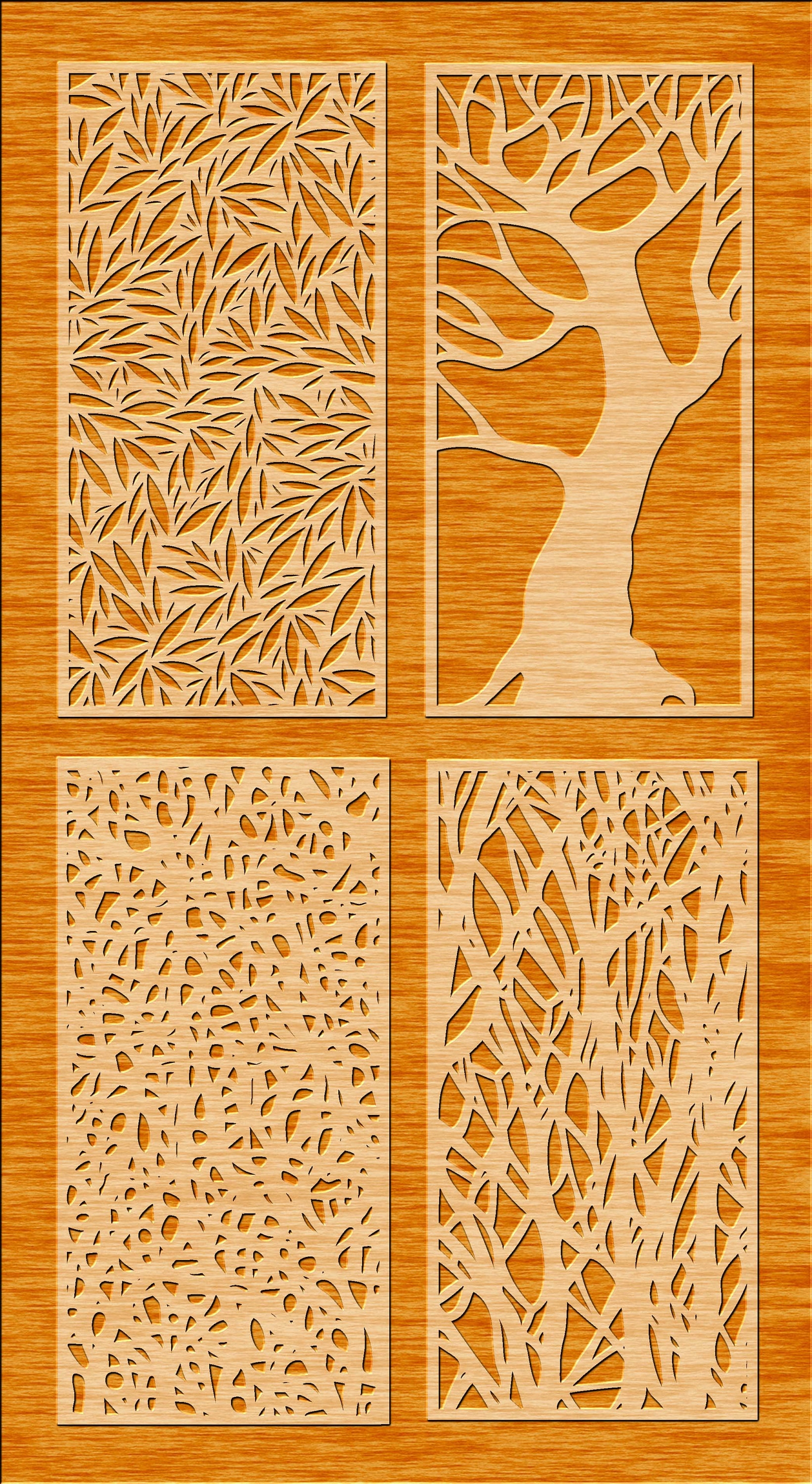 23 Tree Panels, Wall Panels, Room Decor, Tree Patterns, Laser, CNC ...