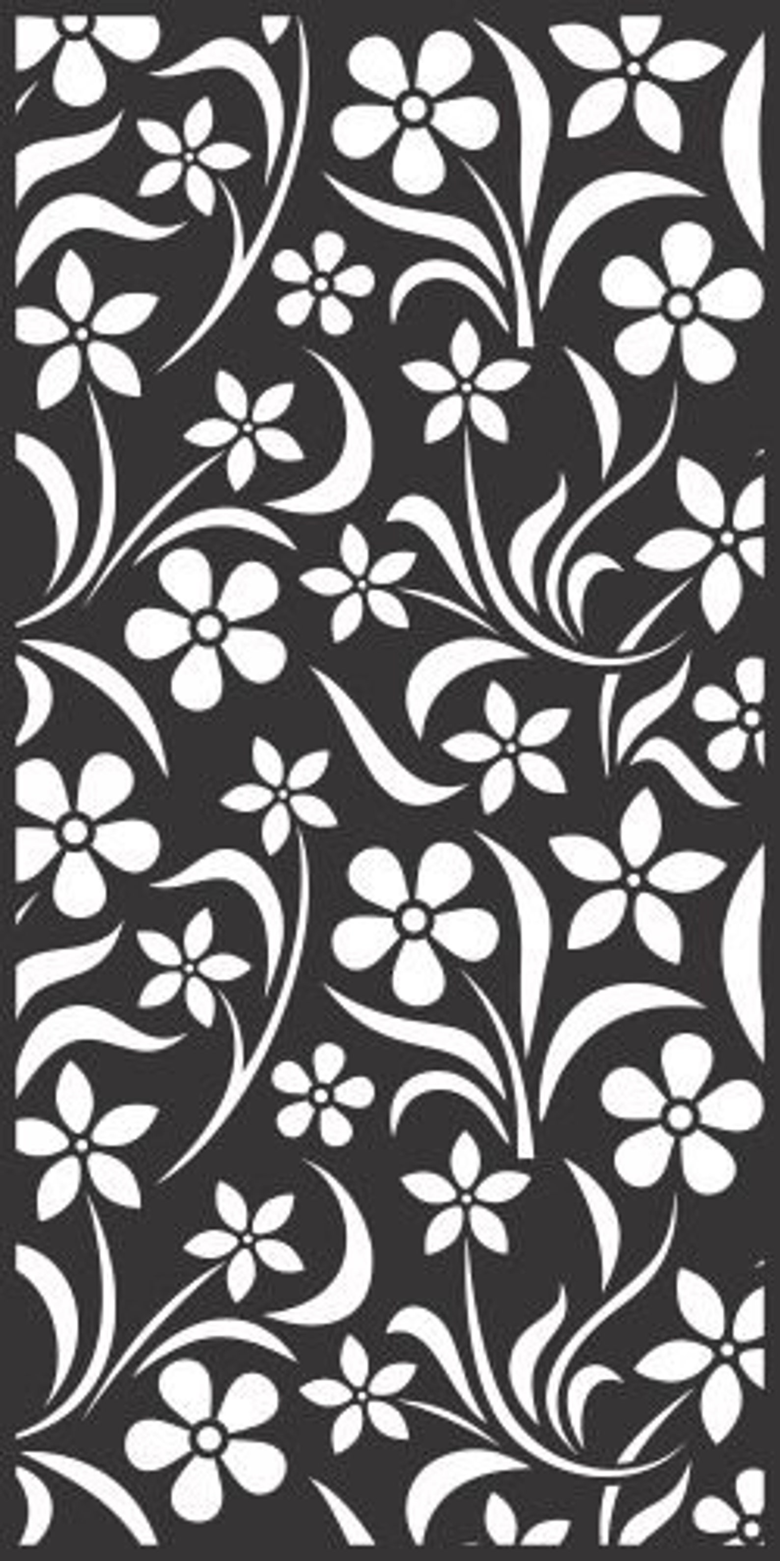 Floral Room Divider Panel, Screen, Partitions, Wall Hanging, Laser, CNC ...