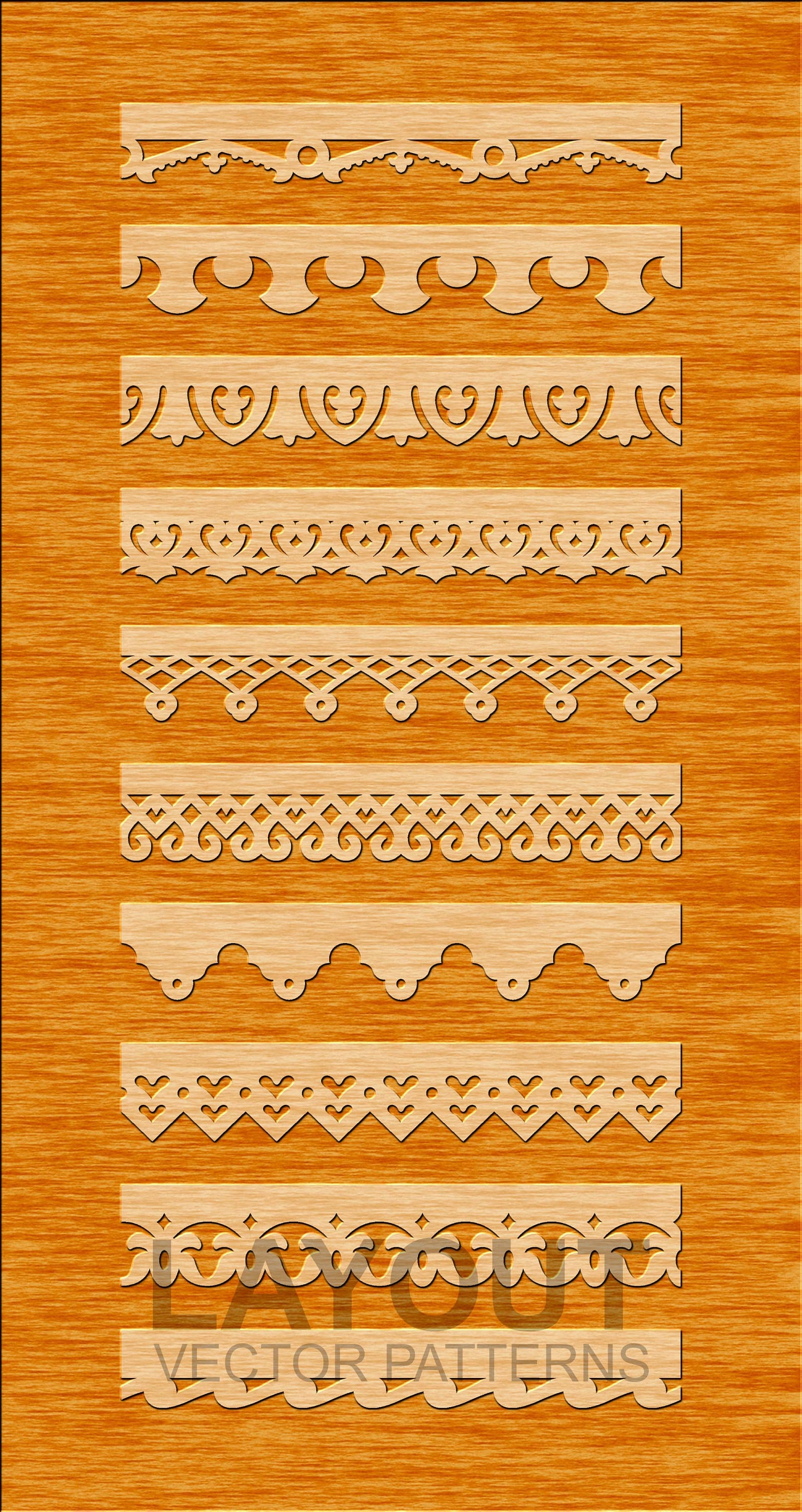 20 Seamless Border Temple Border Set 32 Paper Cutting - Etsy