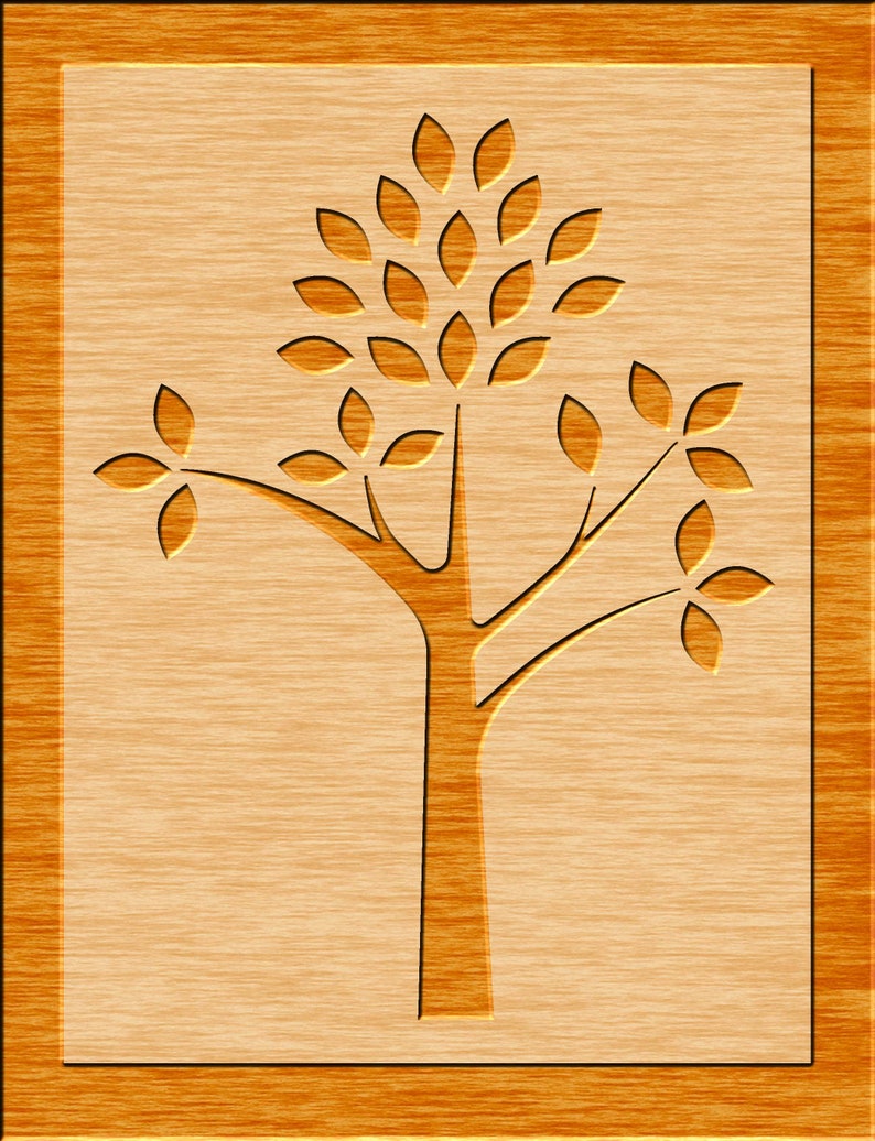8 Tree Panel Stencil Wall Decal Patterns Laser CNC - Etsy