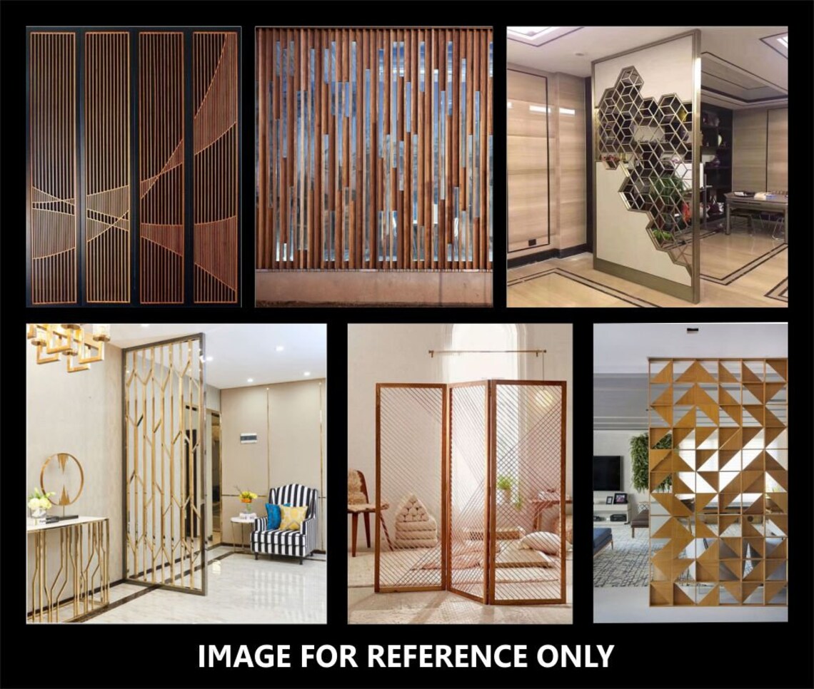6 Panels Wall Hanging Partitions Screen Stencil Laser - Etsy