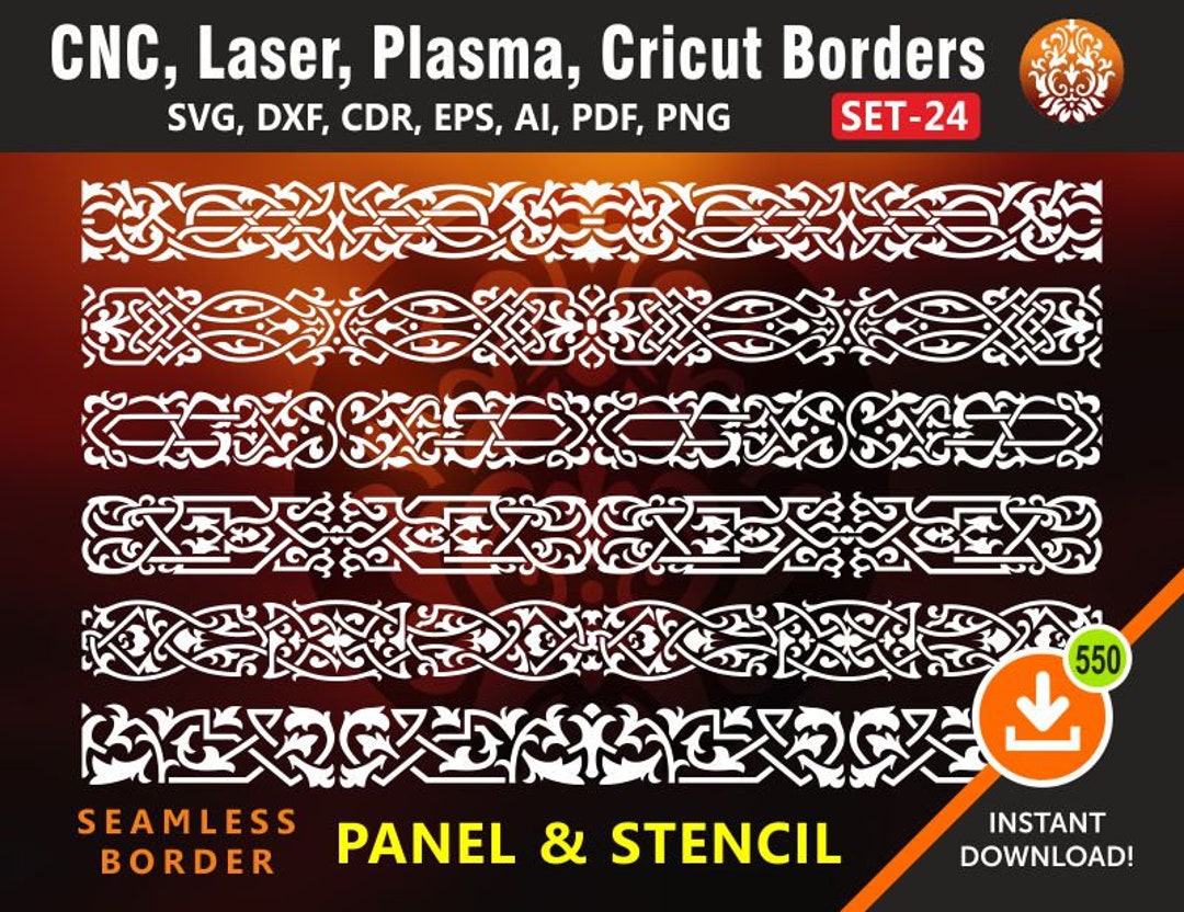 6 Border Designs | Lace Trim Borders | Boundary | Divider | Separator ...
