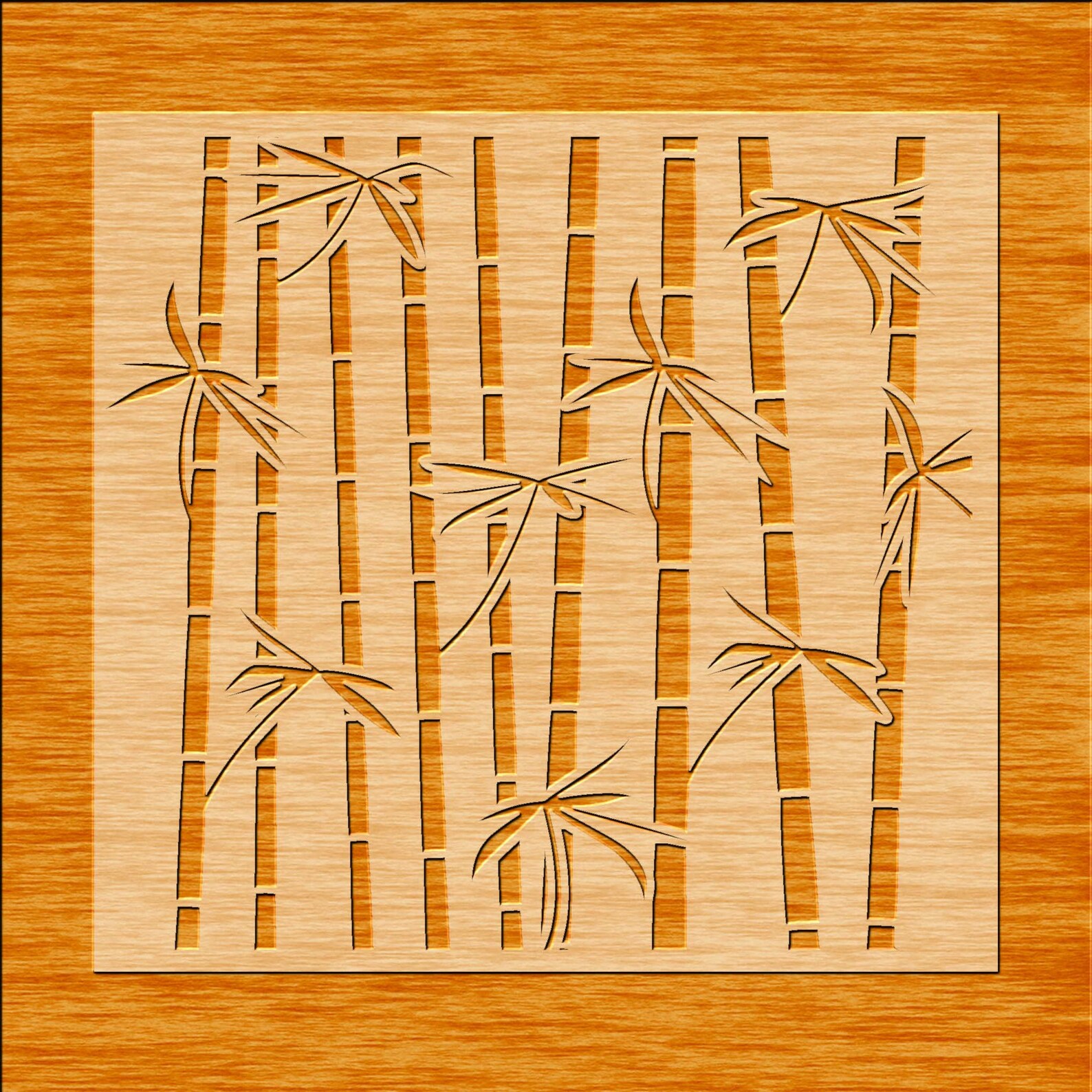 Bamboo Tree Panels, Wall Panel Stencil, Room Decor, Tree Patterns ...