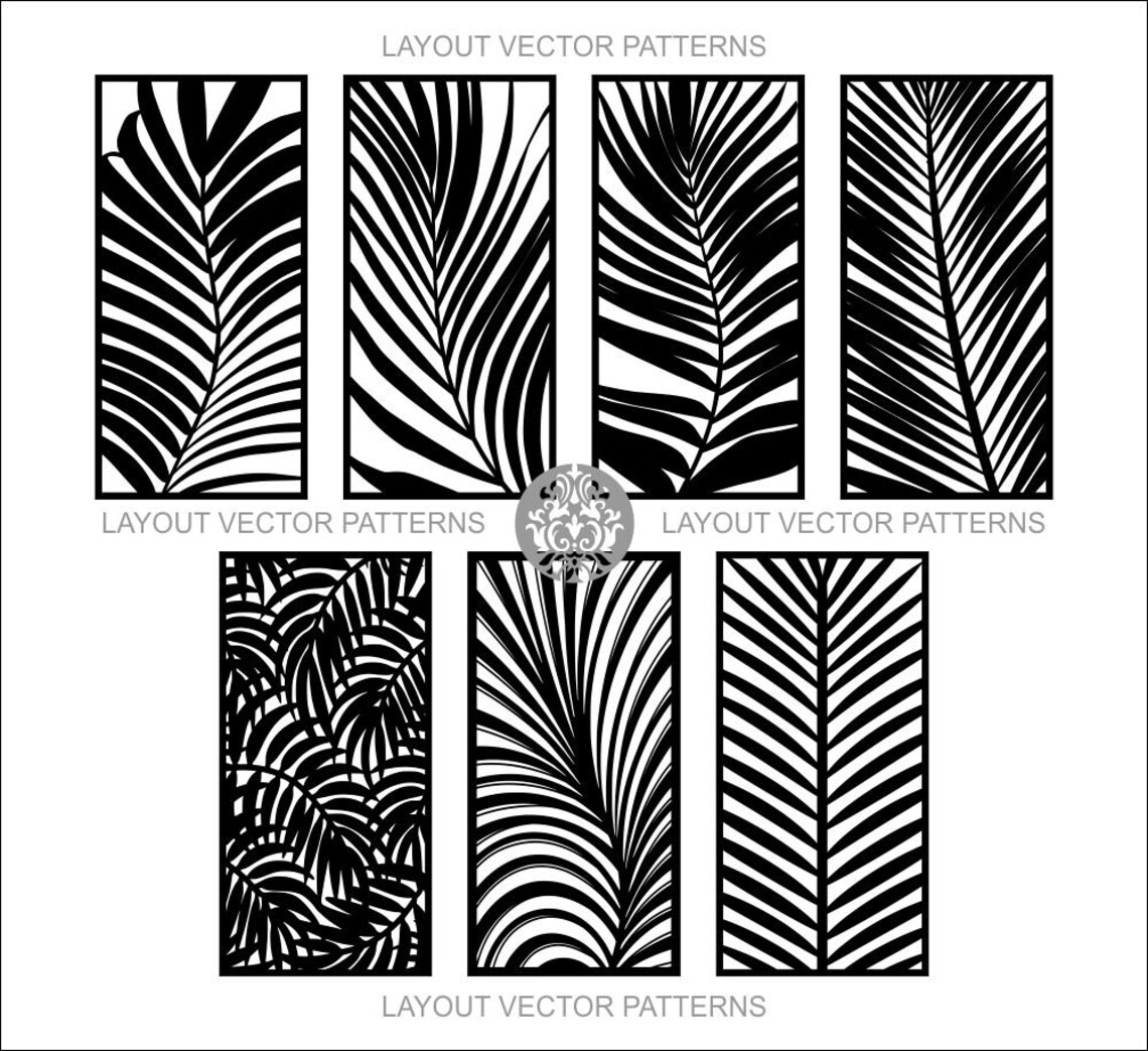 37 Palm Leaf Panel Patterns | Room Divider | Privacy Screen | Cnc, Laser, Plasma Cricut Cutting ...