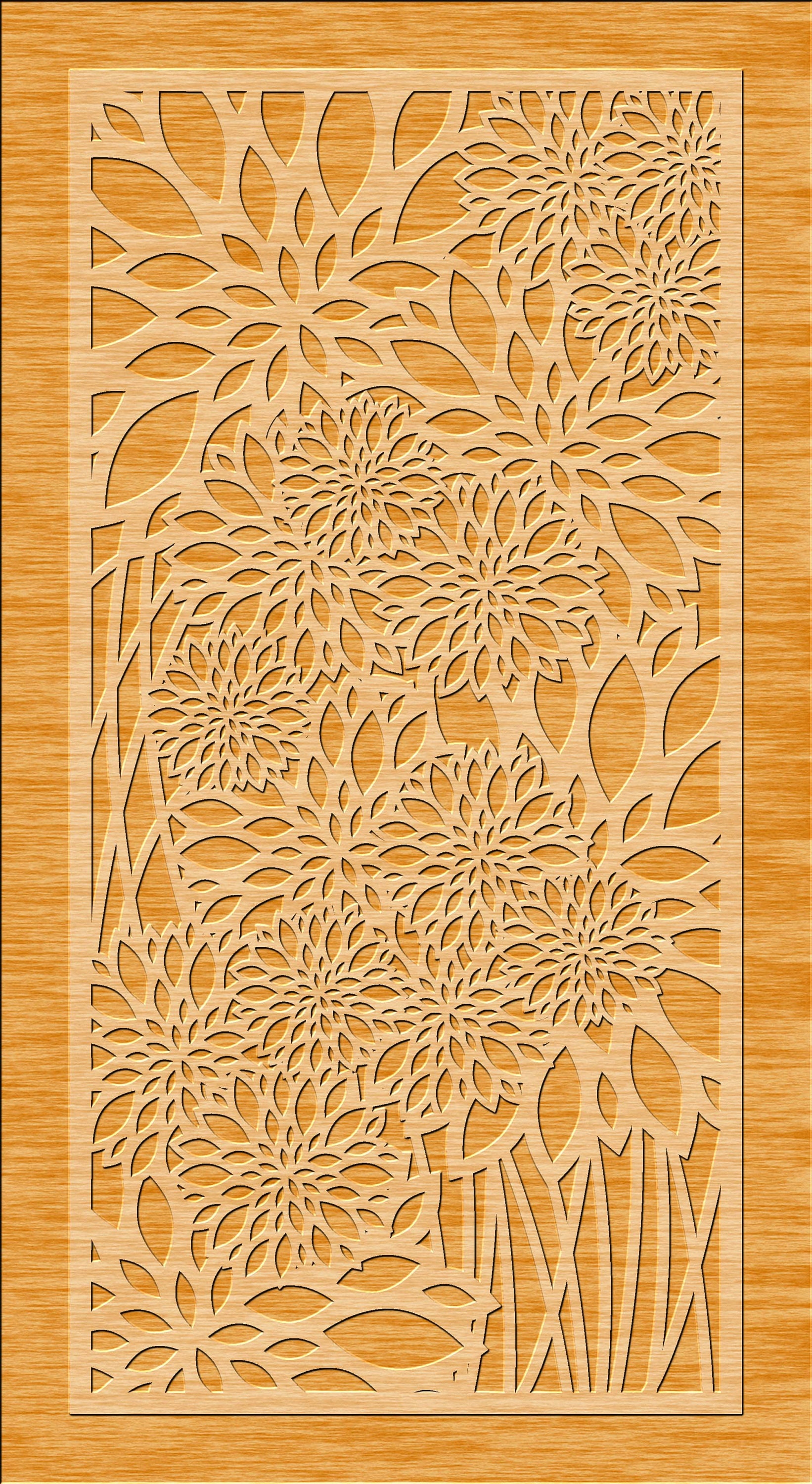 Leaf Panel Pattern Decorative Room Divider Wall Hanging | Etsy