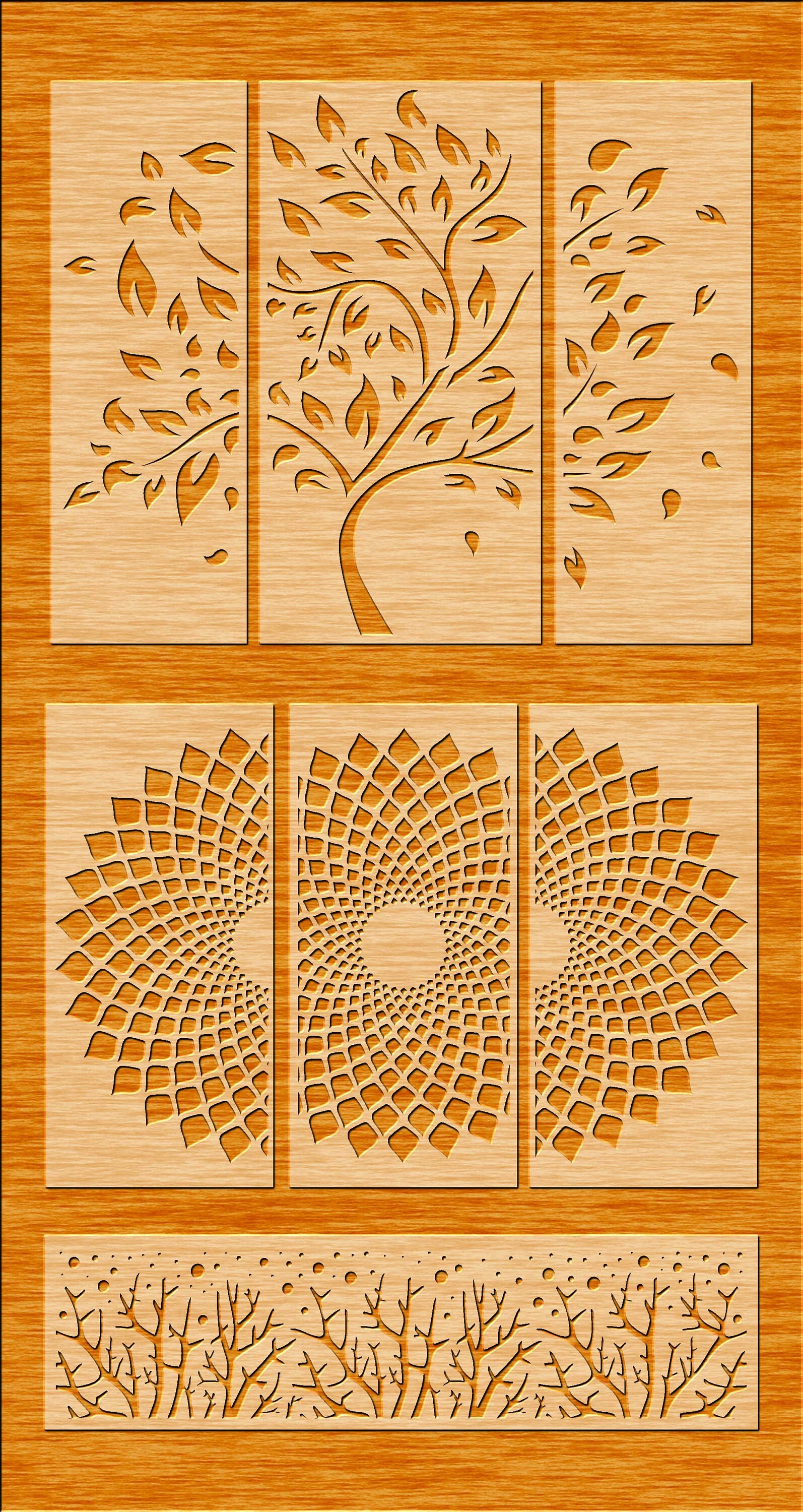 3 Tree Wall Hanging Wall Decor Decal Wall Vinyl Tree | Etsy