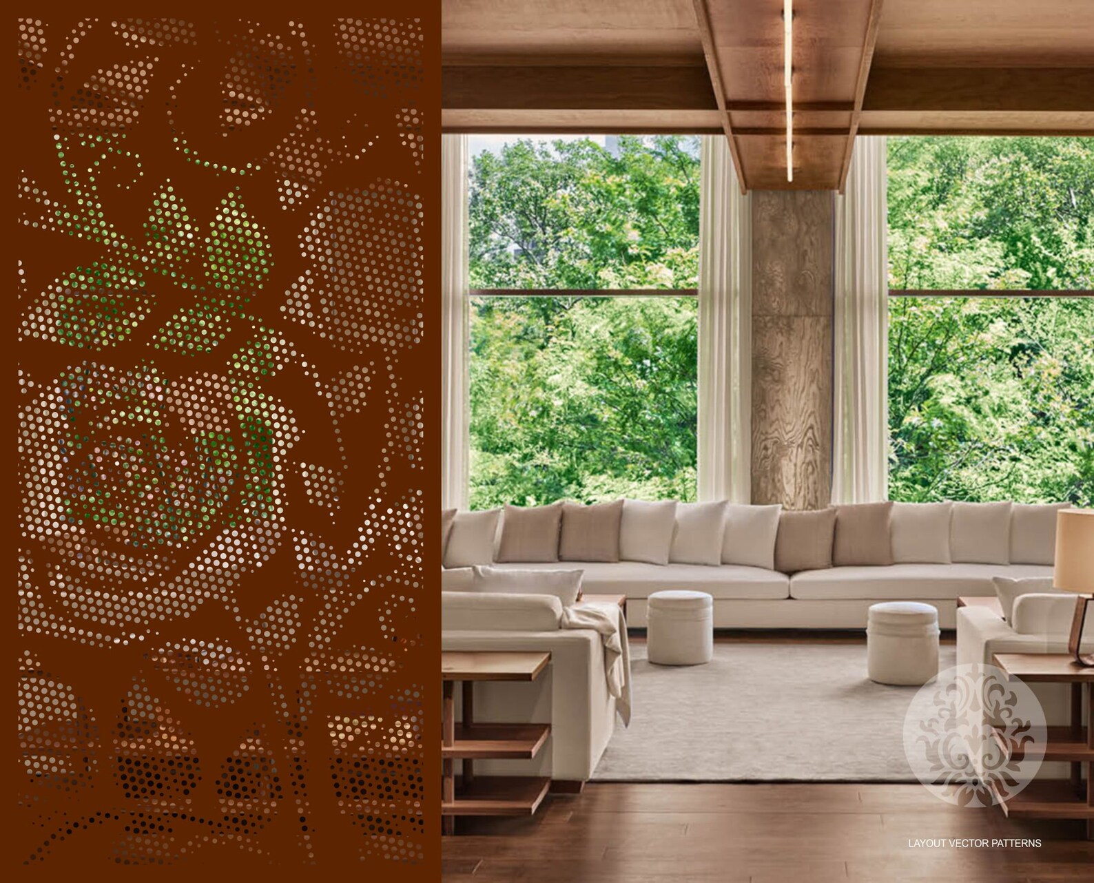 Perforated Dot Pattern, Flower, Privacy Screen, Partitions, Panel ...