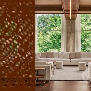 Perforated Dot Pattern, Flower, Privacy Screen, Partitions, Panel ...