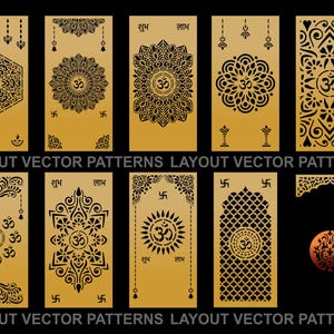 10 Temple Template, Wall Hanging, Partitions, Screen, Stencil, Laser ...