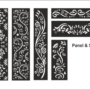 6 Decorative Panel, Door Panels, Stencil Templates, Privacy Screen ...