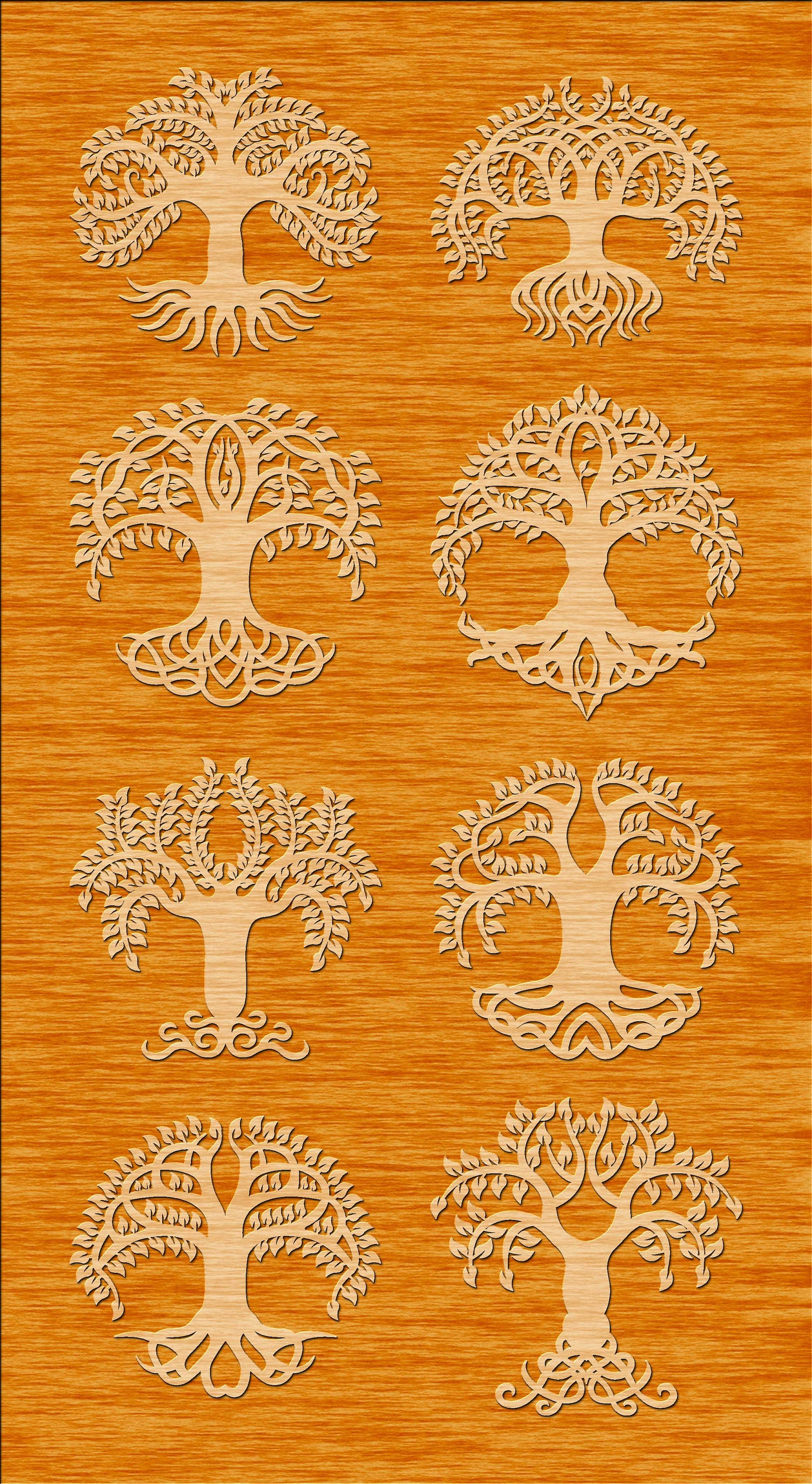 33 Tree of Life Single Cutting Piece Designs, Celtic Wall Panel, Wall ...