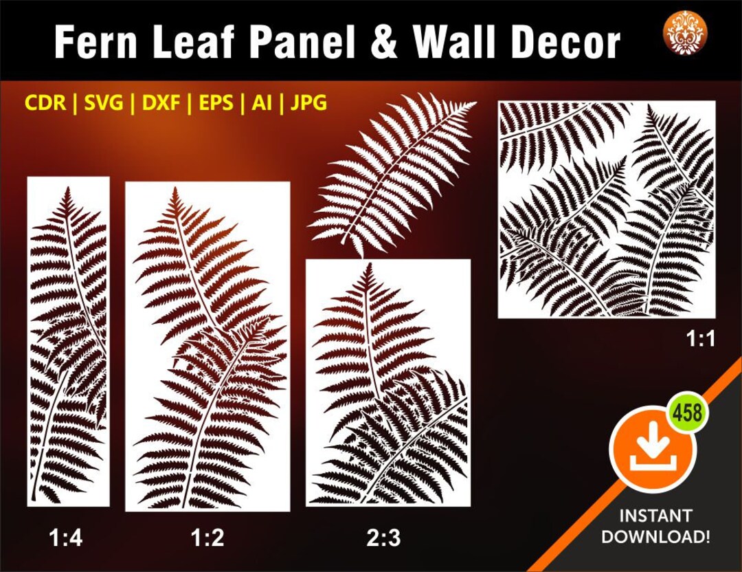 Fern Leaf Panel, Wall Decor, Room Divider, Privacy Screen, Laser, CNC ...